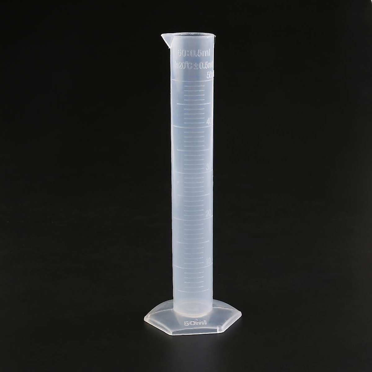 POPETPOP 4pcs 10ml / 25ml / / 100ml Measuring Plastic Graduated Cylinder Laboratory Bottle Lab Test Measuring Container Cups
