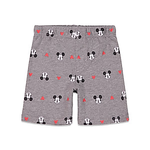 Disney Mickey Mouse Toddler Boys T-Shirt and Shorts Outfit Set Gray/Red 3T