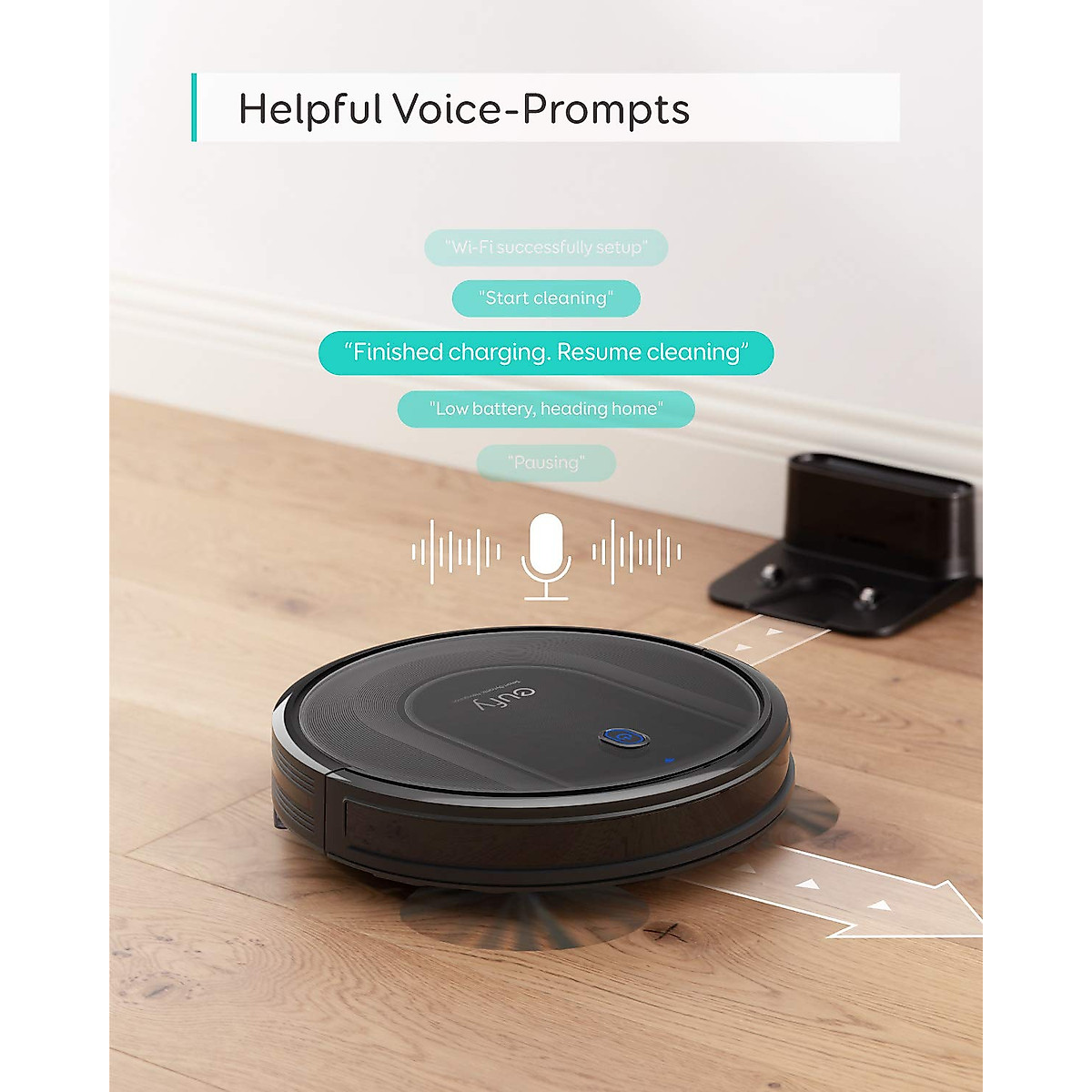 eufy by Anker, RoboVac G10 Hybrid, Robotic Vacuum Cleaner, Dynamic Navigation, 2-in-1 Sweep and mop, Wi-Fi, Super-Slim, 2000Pa Strong Suction, Quiet, Self-Charging, for Hard Floors Only