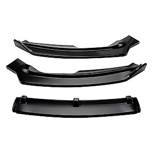 MotorFansClub 3pcs Front Bumper Lip Splitter Fit for Ford Fusion Mondeo 2017 2018 2019 Trim Protection Splitter Spoiler, Black