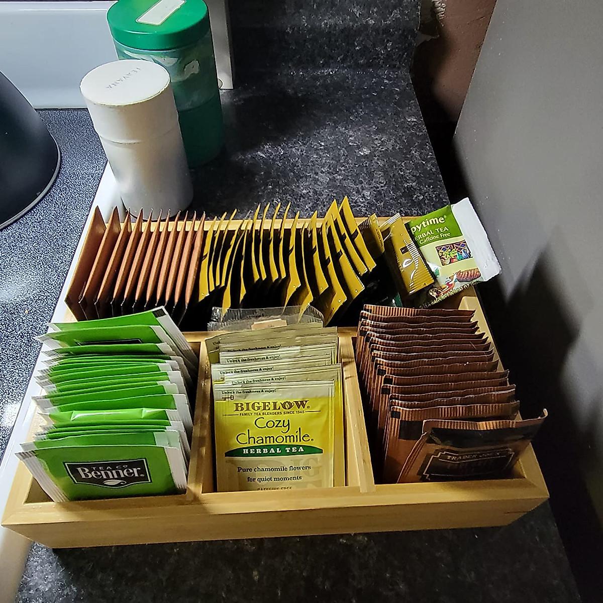 Tea Bag Holder, Tea Bag Storage Organizer, Tea Candy Basket, Sugar Packet Organizer, Coffee Station Condiment Organizer