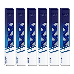 Jerusalem Candles Havdalah Candle - Braided Blue and White - Flat Havdallah Candles - 6 Pack