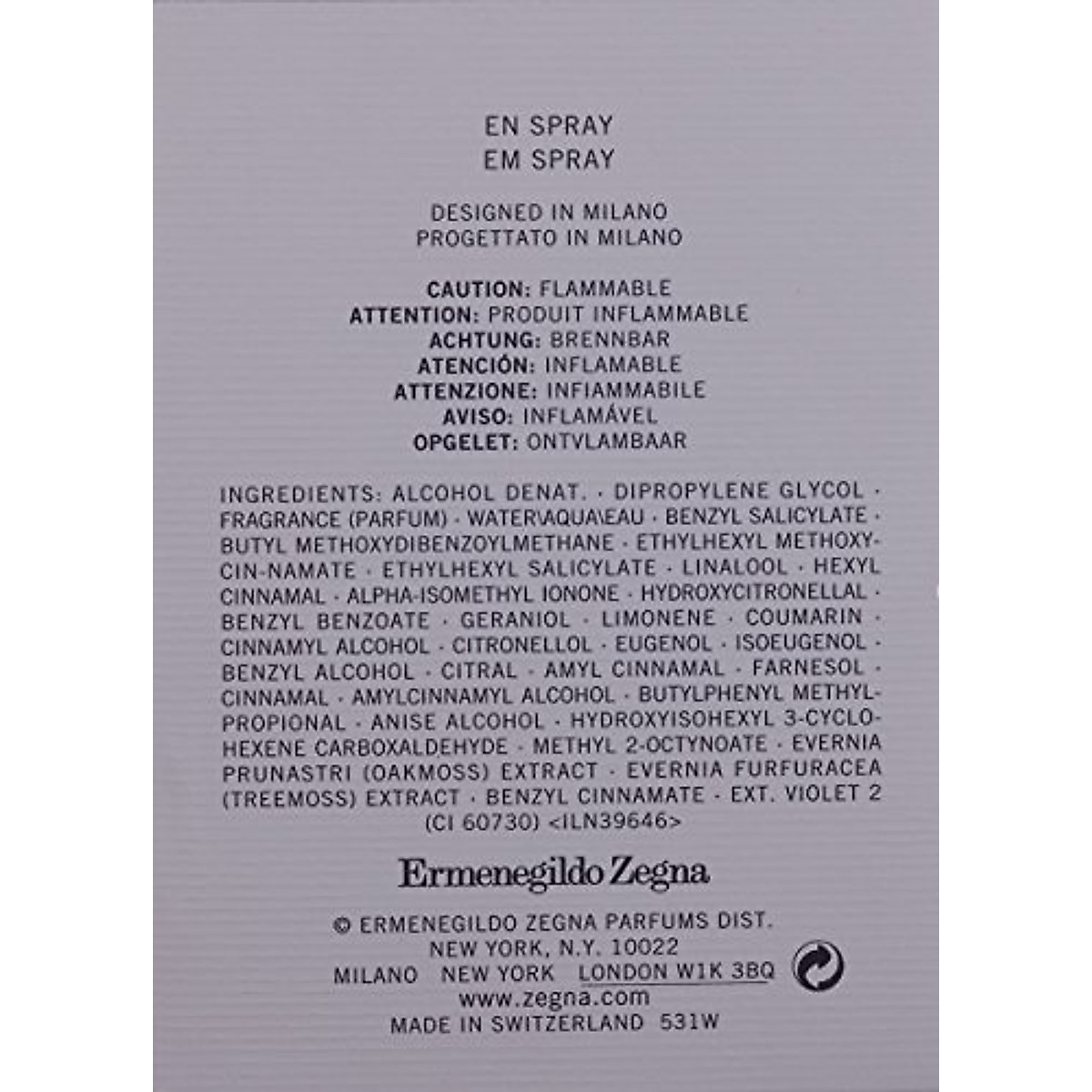 Ermenegildo Zegna Uomo for Men Eau de Toilette Spray, 1 Ounce