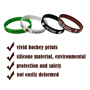 36 PCS Football Motivational Rubber Bracelets - Super Bowl Sports/Football Birthday Party Favors Supplies Decorations Gifts Prize Silicone Wristbands