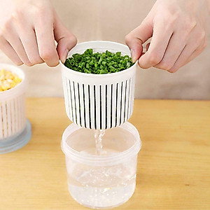 Double Layer Vegetables Sealed Keeper, Refrigerator Food Fresh Storage Box with Drain Basket, Used in Storing Fruits Vegetables