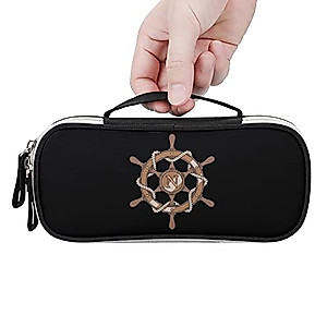 Rope Rudder Pencil Case Bag Large Capacity Stationery Pouch with Handle Portable Makeup Bag Desk Organizer