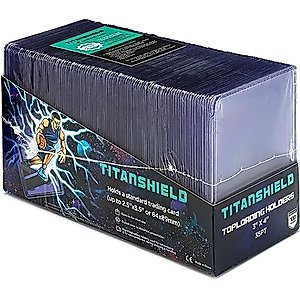 (100 ct.) TitanShield 3"x4" Platimum Quality Seamless Toploaders Top Loader Sleeves for Collectible Trading Cards Compatible with Pokemon MTG Kpop Photocards