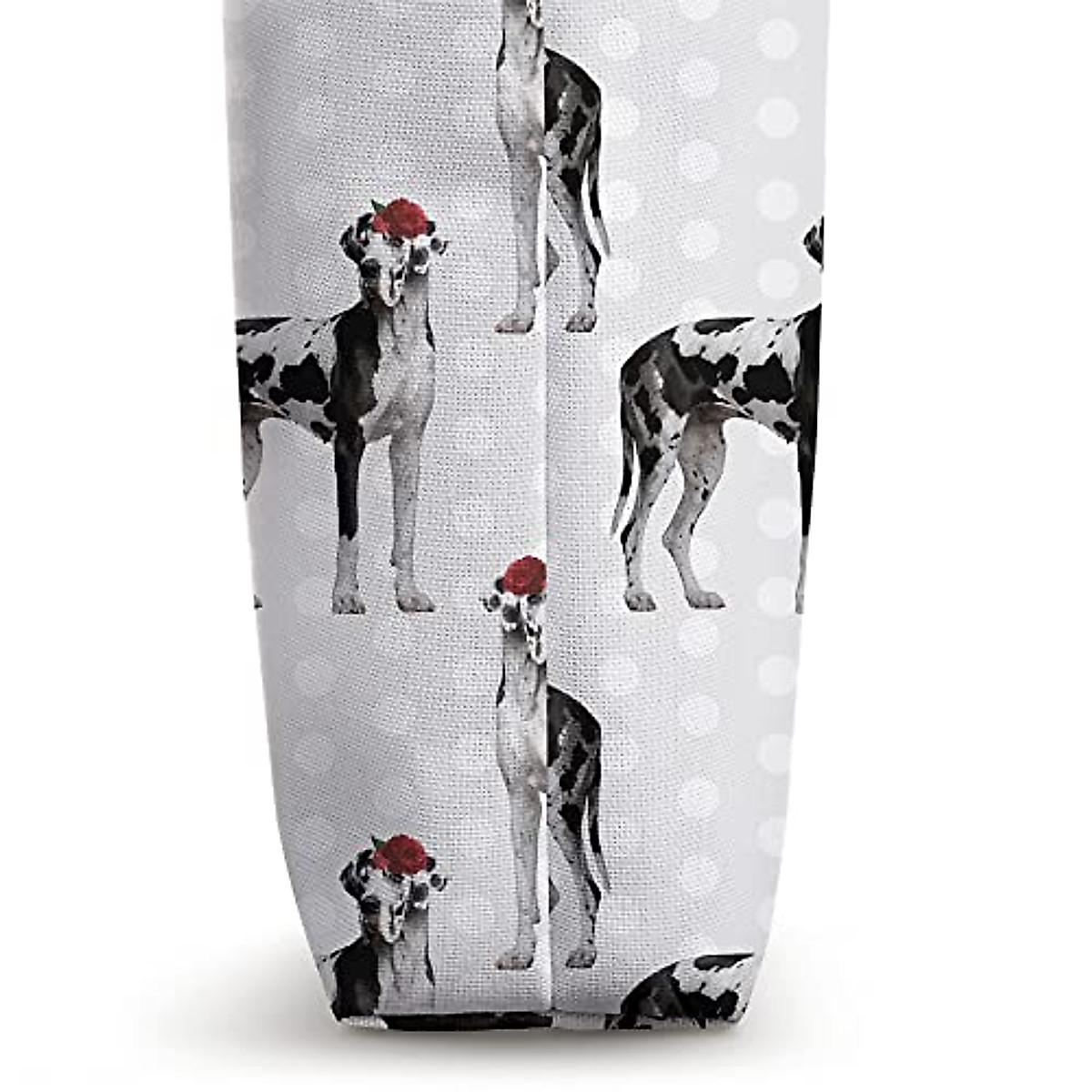 Cute Floral Great Dane Dogs Pattern Women Dog Lover Tote Bag