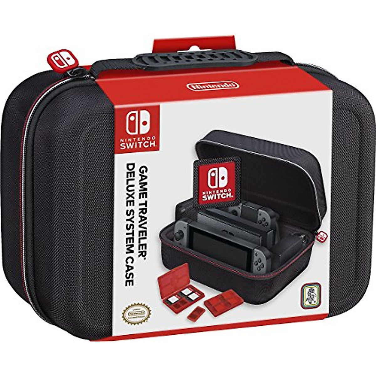 Nintendo Switch System Carrying Case – Protective Deluxe Travel System Case – Black Ballistic Nylon Exterior – Official Nintendo Licensed Product