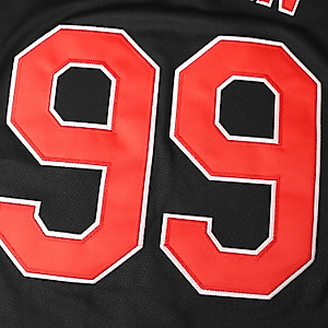 TKJPYWYH Ricky Vaughn 99 Movie Baseball Jersey,90s Hip Hop Clothing Stitched Sports Fan Shirt Navy Grey White S-3XL(99 Navy,XX-Large)