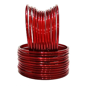 Glass Bangles Indian Fashion Handcrafted Glass Bangles Attractive Designer Jewelry Bangle Bracelets A Grift Item For Women By Shri Lakshmi Bridal Jwellery (Maroon, 2-6)