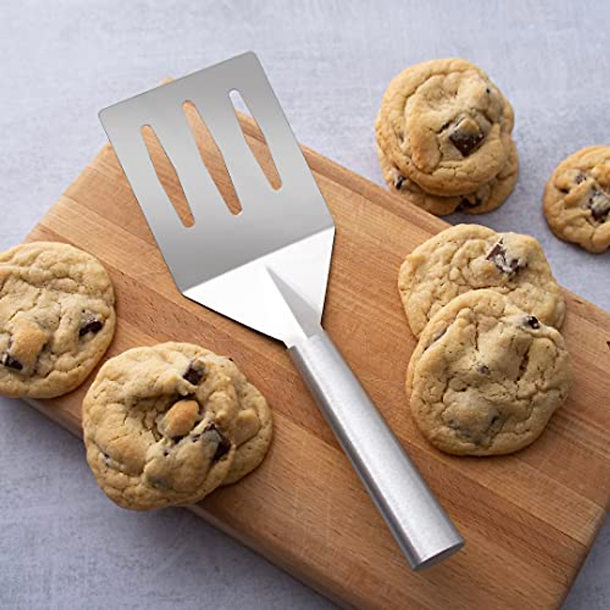 Rada Cutlery Metal Grill Spatula –Stainless Steel Face and Aluminum Handle Made in USA, 10-1/8 Inches