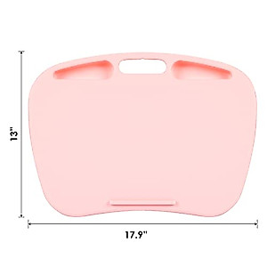 LapGear MyDesk Lap Desk with Device Ledge and Phone Holder - Rose Quartz - Fits up to 15.6 Inch Laptops - Style No. 44444