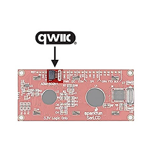 SparkFun 20x4 SerLCD - RGB Backlight (Qwiic) - Black on Red/Green/Blue Display Communicate with Serial I2C SPI 3.3V Logic and Power