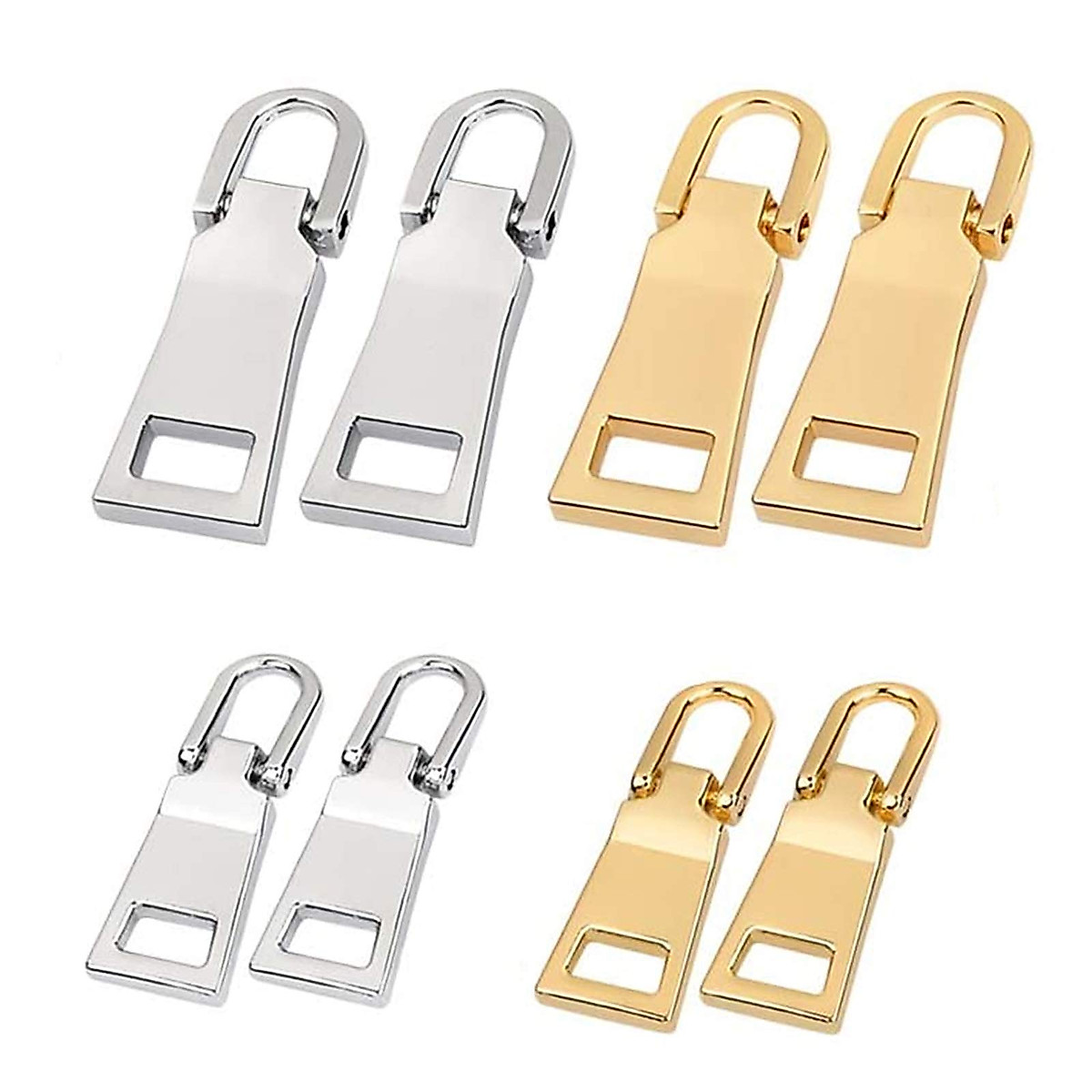 Zipper Pull Replacement,Metal Zipper Handle Mend Fixer Zipper Tab Repair for Luggage Suitcase Bag,Backpack,Jacket Bags,Coat Boots (Gold)