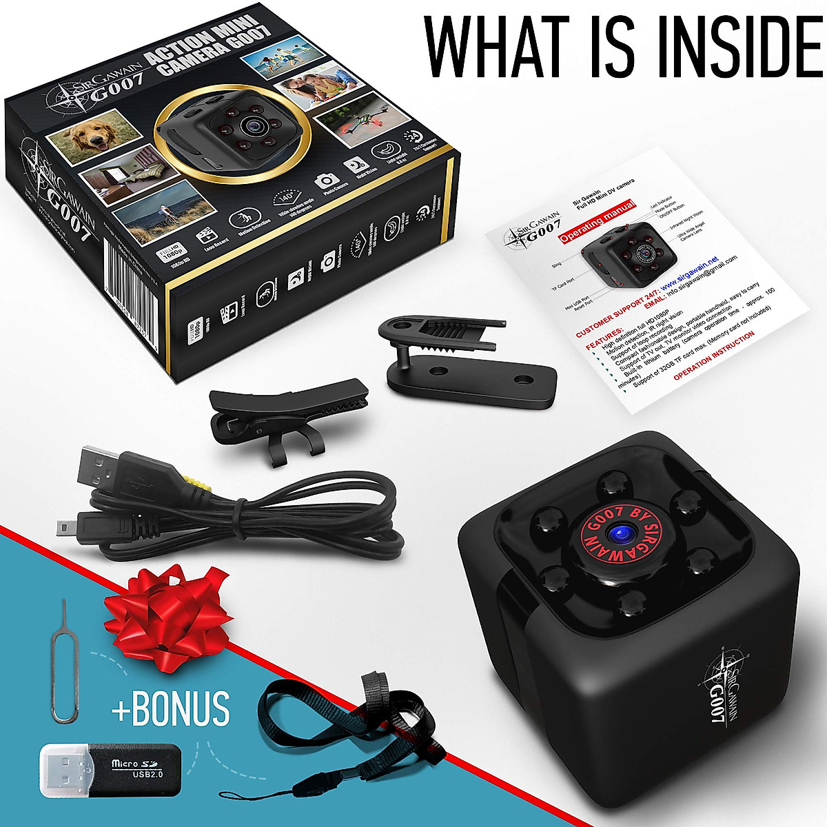 Mini Spy Camera 1080P Hidden Camera - Portable Small HD Nanny Cam with Night Vision and Motion Detection - Indoor Covert Security Camera for Home and Office - Hidden Spy Cam - Built-in Battery