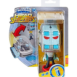 Imaginext DC Super Friends Preschool Toys Head Shifters Mr. Freeze & Snow Tank Figure and Vehicle Set for Pretend Play Ages 3+ Years