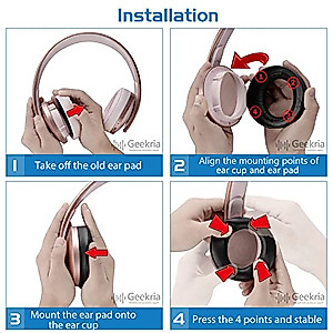 Geekria QuickFit Replacement Ear Pads for Sony PlayStation Gold Wireless New Version 2018, PS4 Gold Wireless 500 Million Limited Edition Headphones Ear Cushions, Ear Cups Cover Repair Parts (Grey)