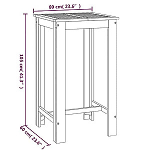Camerina 5 Piece Patio Dining Set Outdoor Dining Table Set Patio Table and Chairs Set Outdoor Patio Dining Set Solid Wood Acacia 3154389
