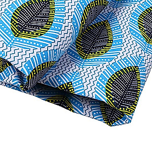 African Fabric 6 Yards BintaRealwax 100% Polyester Ankara Fabric for Party Dress 6198