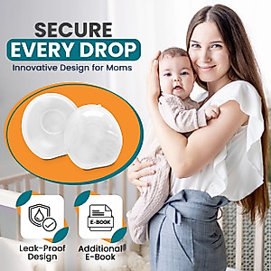 Breast Milk Catcher for Breastfeeding - Pack of 4 I Breast Shells Milk Collector for Breastmilk with Vent Plugs to Prevent Leaks I Breastfeeding Essentials