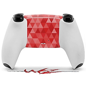 WraptorSkinz Skin Wrap compatible with Sony PS5 DualSense Controller Triangle Mosaic Red (CONTROLLER NOT INCLUDED)