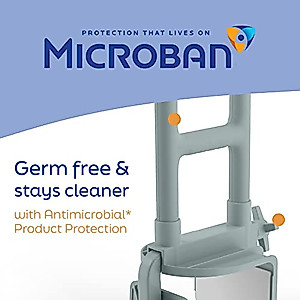 Medline Bathtub Grab Bar w/ Microban – Bathroom Wall Support Handle, Non-Slip Shower Bar, for Elderly, Seniors & Handicapped – 250 Lbs. Capacity