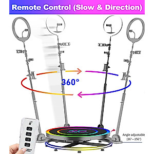 360 Photo Booth Machine for Parties, Weddings, Live Streaming,360 Spin Photo Booth Stand Free Custom Logo.360 Camera Booth Machines with Flight Case 80cm 31.5''
