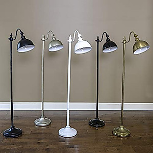 Decor Therapy Chloe Pharmacy Floor Lamp, Glossy White