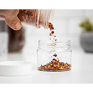 MHO Containers | Clear Refillable PET Containers, White Screw-On Lid, BPA/Paraben Free - 3.5 fl oz (104mL) - Set of 12