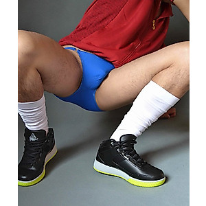 TULIPTREND Men's Sexy Athletic Silk Tube Socks White, Pack of 2