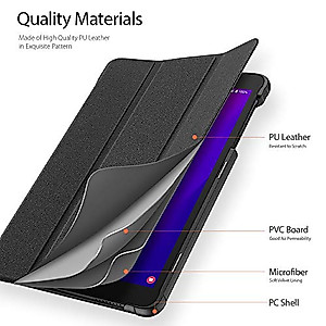 DUX DUCIS PU Leather Shockproof Kids Stand Cover Case for Metro by T-Mobile Alcatel Joy Tab 2 8.0 Inch Tablet 2020(Model 9032Z)