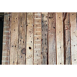 Urban Legacy Reclaimed Wood Shelves | Floating Or with Brackets | Amish Handcrafted in Lancaster County, PA | Set of Two - Genuine, Salvaged (Bracketed Natural, 40" x 7" x 2.5")