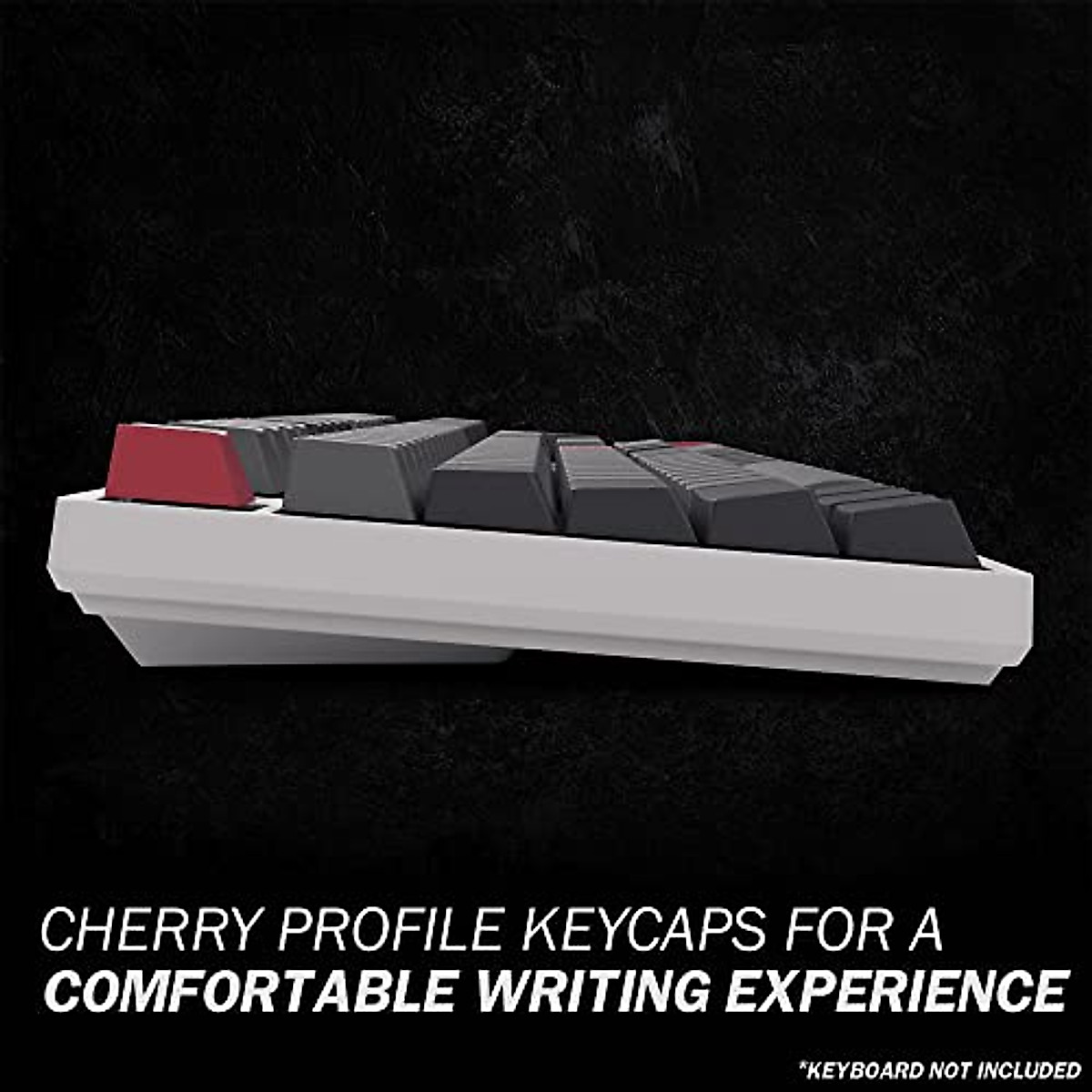 HK GAMING Custom Keycaps | Dye Sublimation PBT Keycap Set for Mechanical Keyboard | 139 Keys | Cherry Profile | ANSI US-Layout | Compatible with Cherry MX, Gateron, Kailh, Outemu | Stealth Dolch
