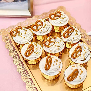 iToids 4Pcs Gold Cake Stand Set Cupcake Stands Holder Bakery Dessert Display Fruit Platter Serving for Wedding Birthday Baby Shower Party Celebration Home Decoration