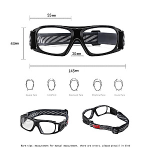 SooGree Sport Glasses for Men Women Basketball Football Sport Goggles Anti Fog Shock Collision Wearable Glasses