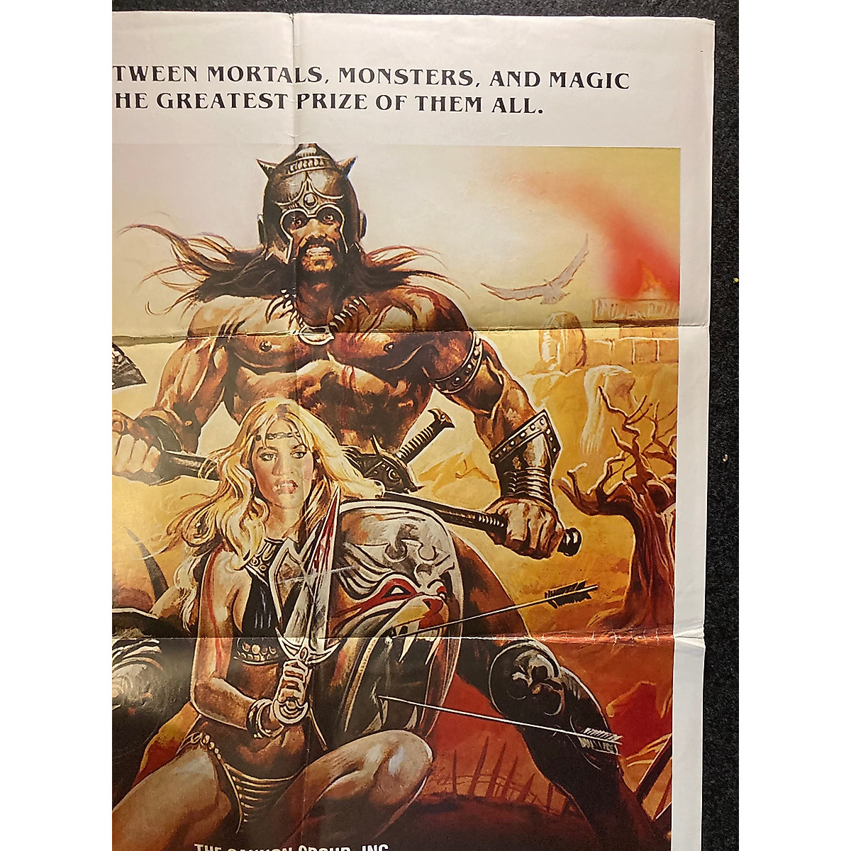 1983 Apocalyptic Adventure - Warriors of the Wasteland - SciFi Apocalypse Mad Max Grunge Vintage Original Movie Poster