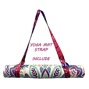 Aozora Yoga Mat Bag Tote Sling Carrier with Yoga Mat Carrier Pocket Carryall Shoulder Bag Light and Durable (Indian)