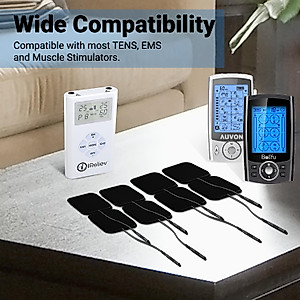 iReliev Electrode Value Pack TENS & EMS Pads (40) 2" X 2" Re-Usable, Premium Super Tack Gel