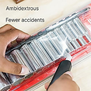 Slice 10563 Auto-Retractable Squeeze-Trigger Utility Knife, Safer Choice, Never Rusts, Lasts 11x Longer Than Metal, Finger Friendly Ceramic Blade, 1 Pack