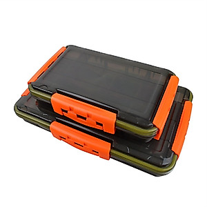 ZSFBIAO Waterproof Sealed Bait Box Bait Fishing Tackle Portable Storage Fishing Box Bait Box Double-Sided Plastic Bait Box Fishing Box Organizer (Color : B)