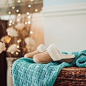 Powerstep Women's Archwear, House Shoes, Orthotic Slippers with Arch Support, Plantar Fasciitis Pain Relief, Taupe/Ivory, 10