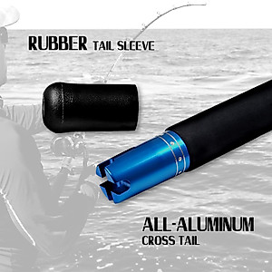 Fiblink 1-Piece Fishing Rod Saltwater Trolling Rod Cat Catfish Rod Conventional Boat Fishing Pole（30-50lb,6-Feet,Medium Heavy）