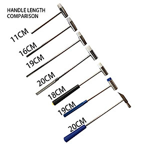 Dual Head Small Hammer, 7 Inches, Plastic Head and Metal Head, Black Plastic Grip, Double face Jewelry Mallet, Mini Hammer for Watch, Tuning, Woodworking, Toys, DIY, Leather, Instruments