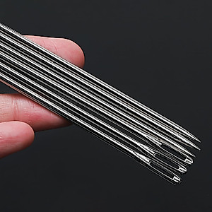 6" Professional Upholstery Needle 15cm length 3mm thickness, Big Eye Hand Sewing Needles for Stitching and Crafting Projects