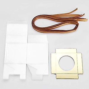 12pcs Clear Plastic Cupcake Boxes, 3.5 Inches Single Cupcake Containers, Metallic Gold Holder Boxes Individual for Cupcakes