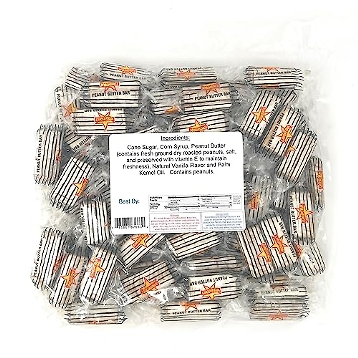 Atkinson Wrapped Bulk Candy Bars, Peanut Butter, 1 Pound