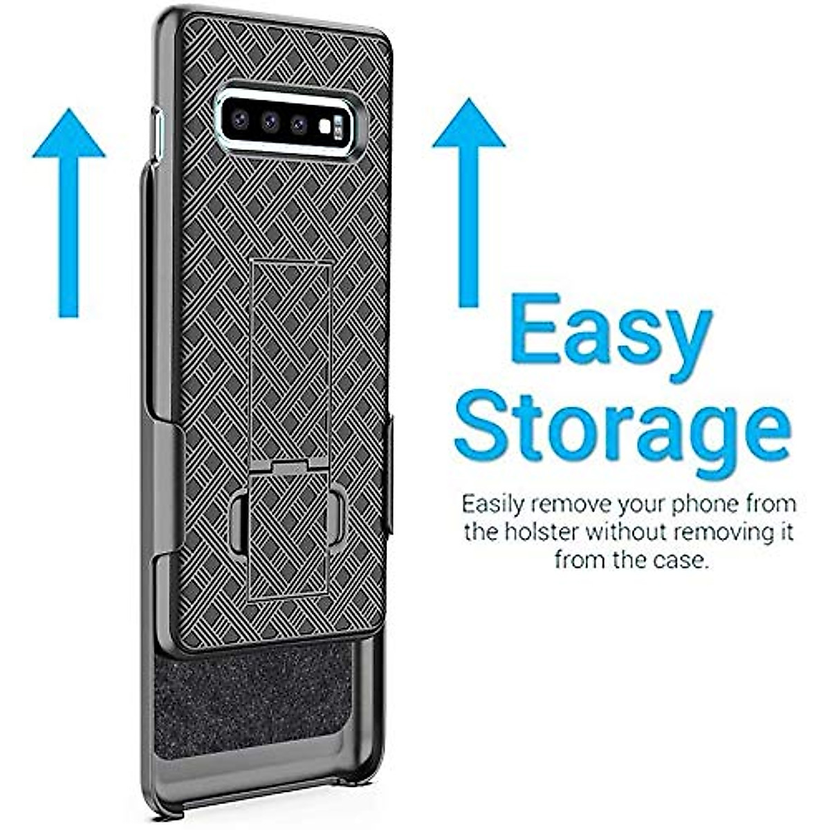Aduro Cell Phone Holsters for Samsung Galaxy S10 Case Protector Includes Belt-Clip & Built-in Kickstand