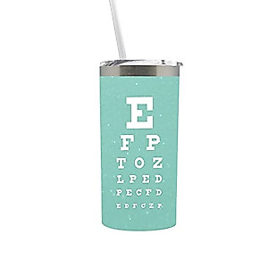 Optometry Gifts for Women Eye Tech Technician Gifts Optician Water Bottle Tumbler Cup with Lid Mint 0197