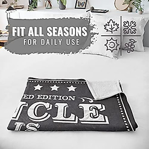 InnoBeta Gifts for Uncle, Throw Blanket for Uncle, Presents from Niece and Nephew for Christmas, Birthday, Father's Day - 50" x 65"